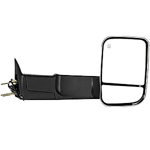 ANPART A Pair of Towing Mirrors Replacement Fit for 1998-2001 for Dodge for Ram 1500 for Ram 2500 for Ram 3500 Truck Pickup Tow Mirrors Power Adjusted Heated Turn Signal Light Chrome Housing