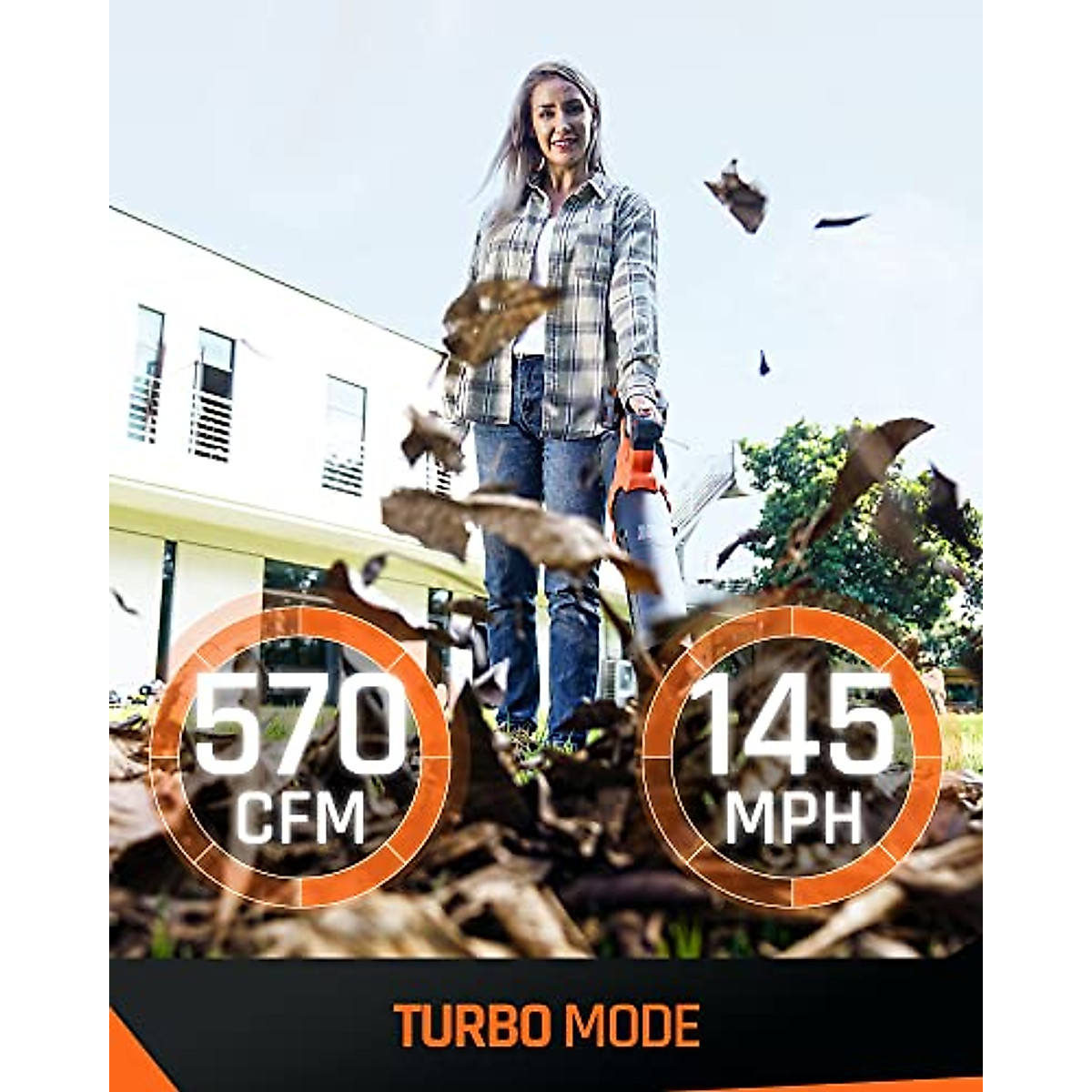 FIILPOW 40V 570CFM Leaf Blower, Brushless Leaf Blower Cordless with 2×4.0Ah Battery and Fast Charger, Turbo Mode and 3 Variable Speed Lock, Axial Fan, Blower for Lawn Care, Yard, Driveway, Walkway