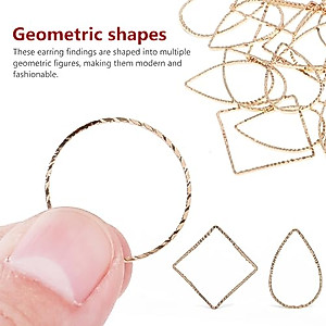 SEWACC 30pcs Jewelry Findings for Making Jewelry Earring Hoops for Jewelry Making Earring Kit Geometry Dangle Earring Making Kit Earring Supplies Earring Charms Heart Made