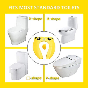 Portable Potty Training Seat Folding Travel Potty Toilet Seat with Upgrade Splash Guard for Toddlers Baby Boys Girls