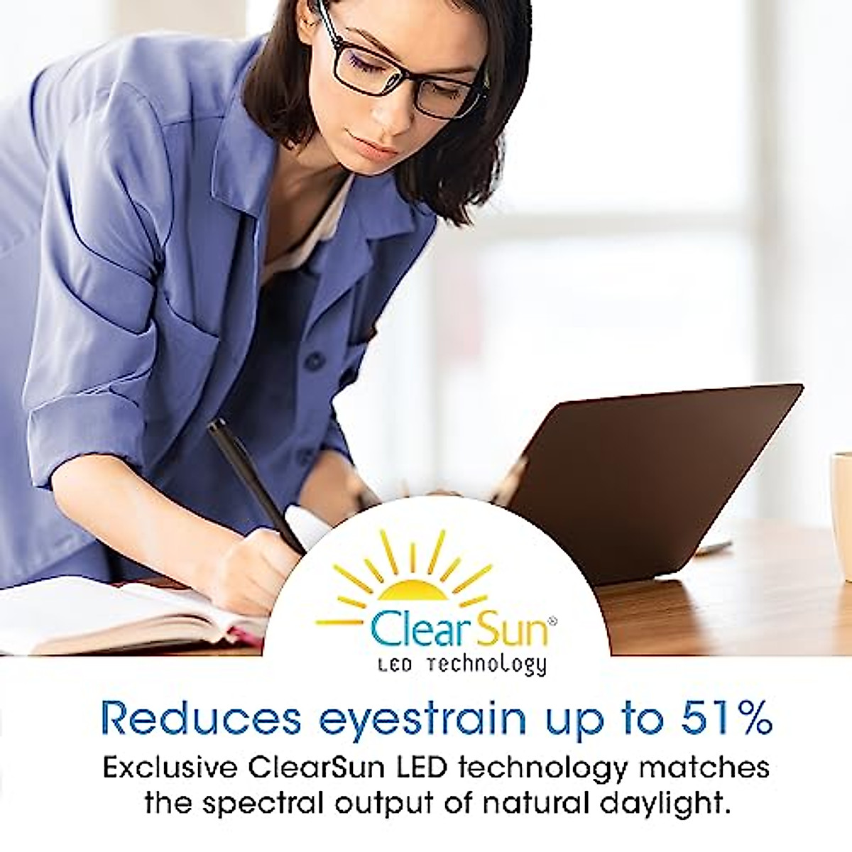 OttLite Capture Clip-On LED Selfie Ring Light for Desks - Conference Lighting for Remote Working, Tiktok, Content Creators & Zoom Meetings - ClearSun LED Technology - Dimmable with 3 Color Modes