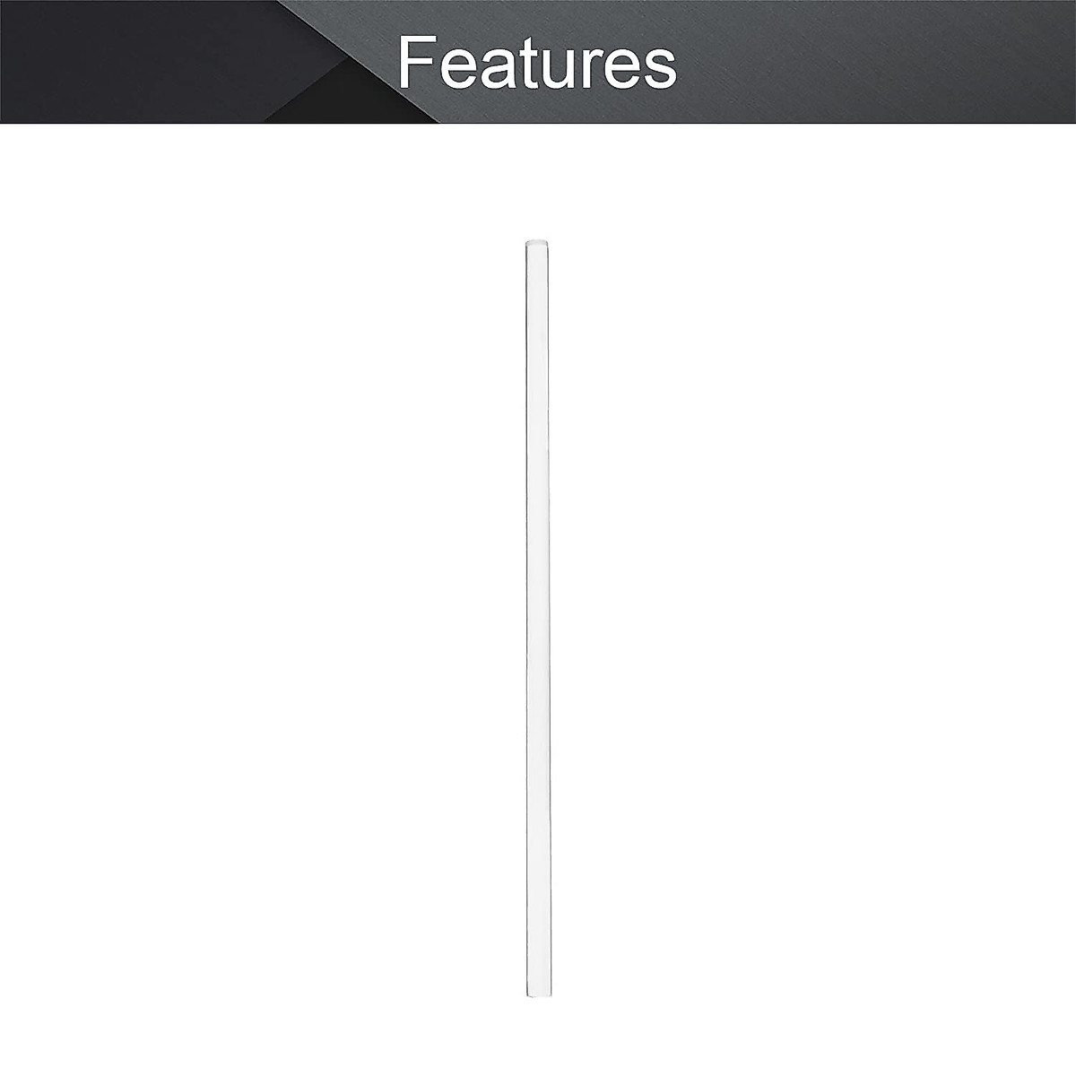 Fielect 4Pcs Clear Acrylic Round Rod Standard Plexiglas PMMA Bar Tolerance for DIY 6mm Diameter 250mm Height