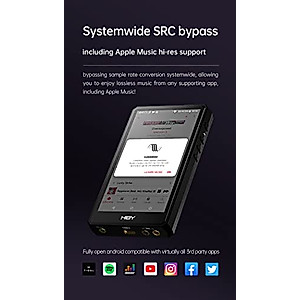 HiBy R5 Gen 2 Hi Res Audio Player Android Mp3 Mp4 Player with Class A Headphone Amplifier High Impedance Low Heat Generation Black
