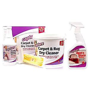 Capture Carpet Total Care Kit 400 & Capture Spot and Stain Remover (32 oz), Couch, Sofa Cleaner and Stain Remover - Bundle