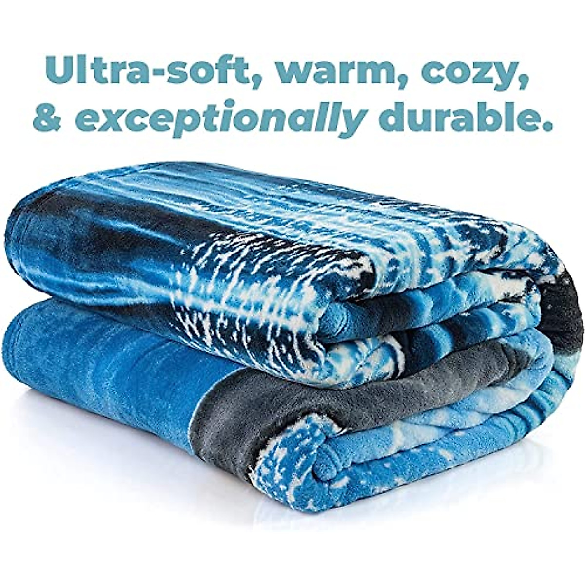 Dawhud Direct Dolphin Fleece Blanket for Bed, 50" x 60" Dolphin Fleece Throw Blanket for Women, Men and Kids - Super Soft Plush Dolphin Blanket Throw - Queen Size Blanket