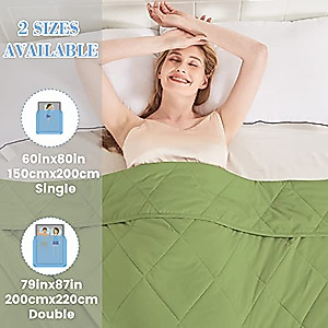 ZonLi Cooling Blanket, 60x80IN Double-Sided Lightweight Summer Cool Blanket for Sleeping with Arc-Chill Q-MAX>0.4 Technology Fabric, Bed Blankets for Night Sweats Hot Sleepers.(Green)