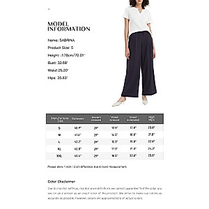 PACIBE Womens Cotton Linen Pants Summer Casual Drawstring High Waisted Palazzo Flowy Wide Leg Trousers with Pockets, XL Deep Blue