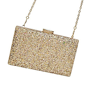 CARIEDO Women's Sparkling Clutch Purse Elegant Glitter Evening Bags Bling Evening Handbag for Dance Wedding Party Prom Bride (Gold)