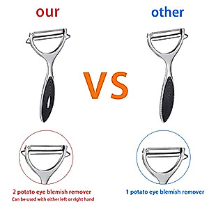 Potato, Vegetable, Apple Peelers for kitchen, Fruit, Carrot, Veggie, Potatoes Peeler, Y-Shaped and I-Shaped Stainless Steel Peelers, with Ergonomic Non-Slip Handle & Sharp Blade, Good Durable (2PCS)