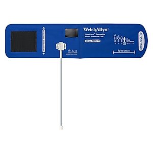 Welch Allyn REUSE-10-1MQ FlexiPort Reuseable Blood Pressure Cuffs with One-Tube Locking Type Connectors, Small Adult, Size 10