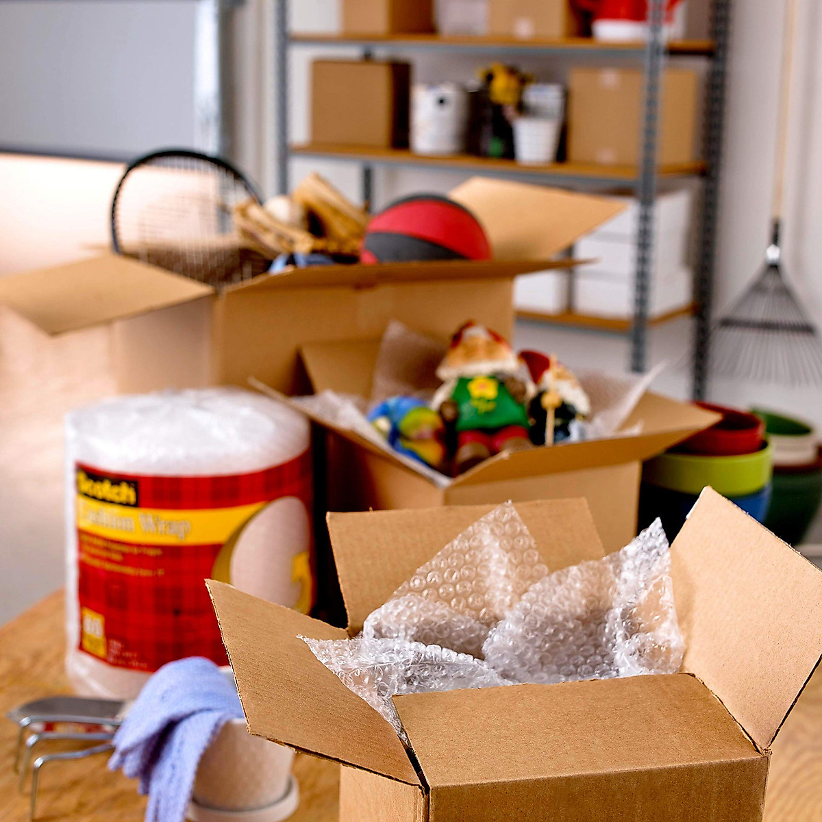 Scotch Sure Start Shipping Packaging Tape, 1.88" x 54.6 yd, Designed for Packing, Shipping and Mailing, No Splitting or Tearing, 3" Core, Clear, 8 Rolls (3450-8)