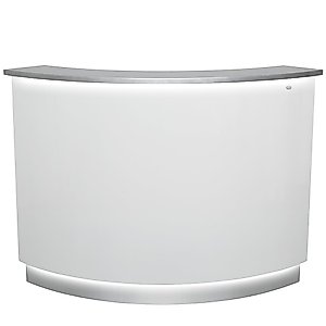 LED Illuminated Curved Reception Desk Reception Area Counter Janus Round