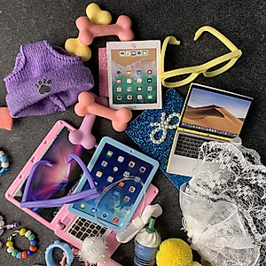 lovelypet lps Accessories 12pcs Random, Handmade Necklace Tablet Glasses Laptop Drinks Hat Lot Accessories for lps Cats and Dogs