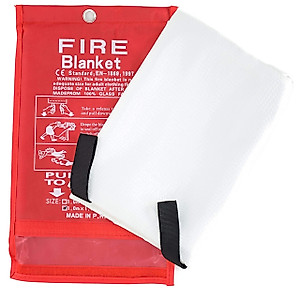 Parcil Distribution Wildfire Safety Kit - PD-101 Full Face Smoke Respirator & Fire Extinguisher Blanket Set - Home & Emergency Use - 2 P-A-3 Activated Carbon Filters