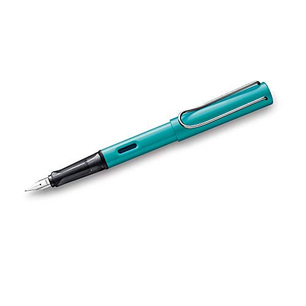 Lamy AL-star 023 Fountain Pen - Tourmaline Aluminium with Transparent Grip and Steel Nib - Nib Size F