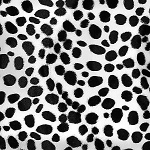 White Dalmatian Velboa Faux Fur Fabric - by The Yard