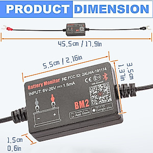 Auto Battery Monitor BM2 Bluetooth 4.0 12V Device Car Battery Tester