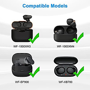 3 Pairs Replacement in-Ear Headphones Compatible with Sony WF-1000XM4, Padded Earplugs in-Ear Earphones (L, Black)