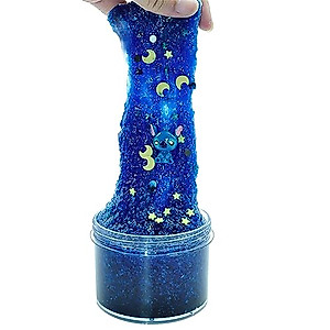 Glimmer Slime Crunchy, Blue Sugar Blitz Slime kit for Girls,Super Soft and Non-Sticky, Birthday Gifts Party Favors