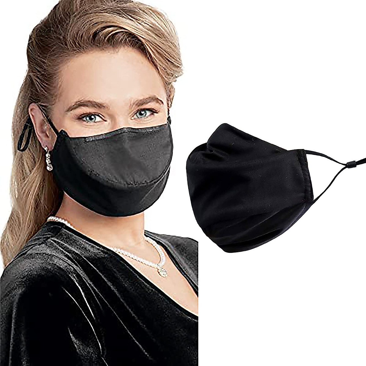 Hozxclle 10 Pack Music Cotton Face_Màsk with 3D Design, Washable and Reusable_Mask Singers Voice_Mask for Singing,Choir, Chorus and Teaching, Black