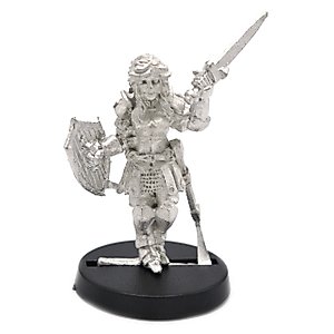 Stonehaven Miniatures Human Knight Female Figure (for 28mm Scale Table Top War Games) - Made in US