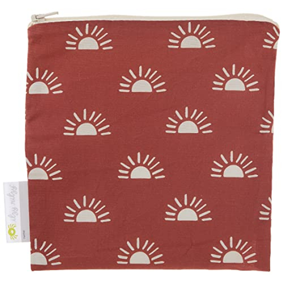 Itzy Ritzy Reusable Snack Bag – 7” x 7” BPA-Free Snack Bag is Food Safe, Washable & Ideal for Storing Snacks, Pacifiers, Electronics and Makeup in a Diaper Bag, Purse or Travel Bag, Terracotta Sunrise