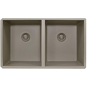 Nantucket 3.5KD-GCTR Basket Strainer Kitchen Drain For Granite Composite Sinks - Truffle