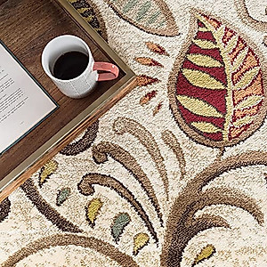 Ivory Modern 2x3 Entry Rug - Indoor Front Door Rug - Small Area Rug - Kitchen Rug - Bath Rug - Contemporary Carpet - Alfombras para Salas