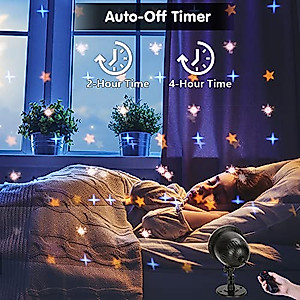 Star Projector Twinkle Light, Yokgrass Christmas Outdoor Projector Light with 5 Modes and Remote Control, Holiday White Projector for Bedroom Party Wedding Landscape Decorations
