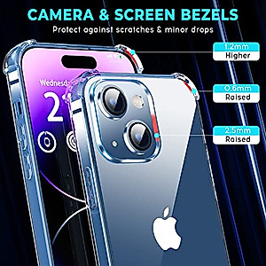 ORIbox for iPhone 13 Case Clear,with 4 Corners Shockproof Protection,iPhone 13 Clear Case for Women Men Girls Boys Kids,Case for iPhone 13 Clear