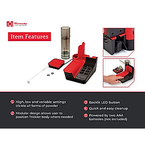 Hornady Vibratory Trickler, 050102 - Save Time and Achieve The Perfect Powder Charge with This Easy to Use Electric Powder Trickler with High, Low, and Variable Settings for All Forms of Powder