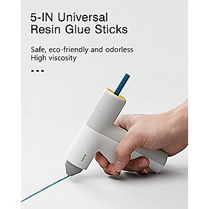 HOTO Hot Glue Sticks, 20 Pcs Glitter Hot Glue Sticks, Glue Gun Sticks, Colored Glue Sticks, 6 Colors for DIY Projects and Arts Crafts DIY Fabric, 5" x 0.28"