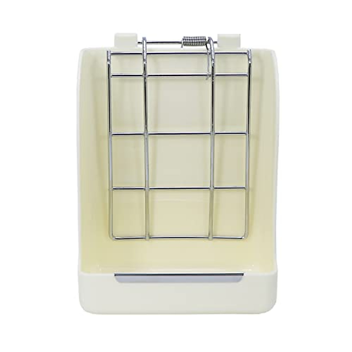 Wontee Rabbit Hay Feeder Guinea Pig Hay Rack Manger Bunny Hay Holder Plastic Food Bowl (2 PCS-White)