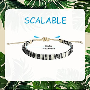 5pcs Surfer Beach Bracelet For Men, Ankle Bracelet for Women, Unisex Handmade Men's Bracelet Waterproof Surfer Bracelet Colorful Anklet Bracelet String Rope Jewelry for Women Men Friendship Bracelets