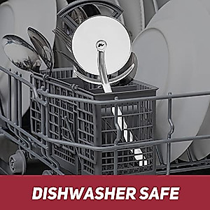 YNNICO Pizza Cutter with Ergonomic Handle, Stainless Steel Pizza Wheel Easy to Cut and Clean, Super Sharp Pizza Slicer, Dishwasher Safe