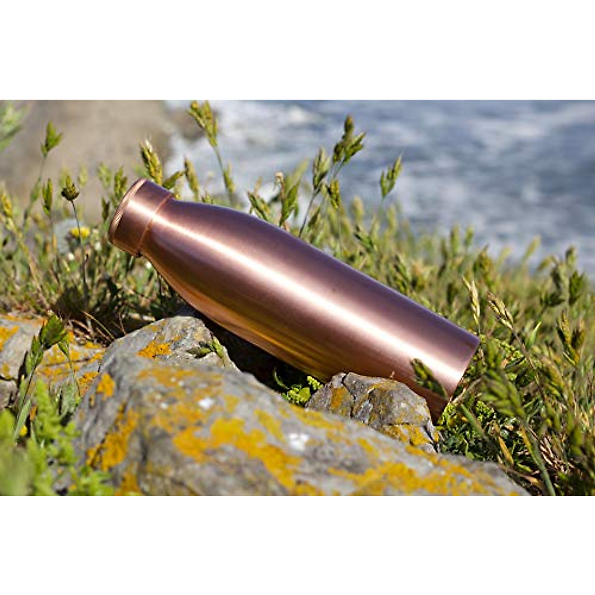 Copper Water Bottle - Kosdeg - 24oz - A Handcrafted Leak Proof Ayurvedic Pure Copper Vessel For Drinking- Drink More Water, Lower Your Sugar Intake and Enjoy The Health Benefits Immediately…