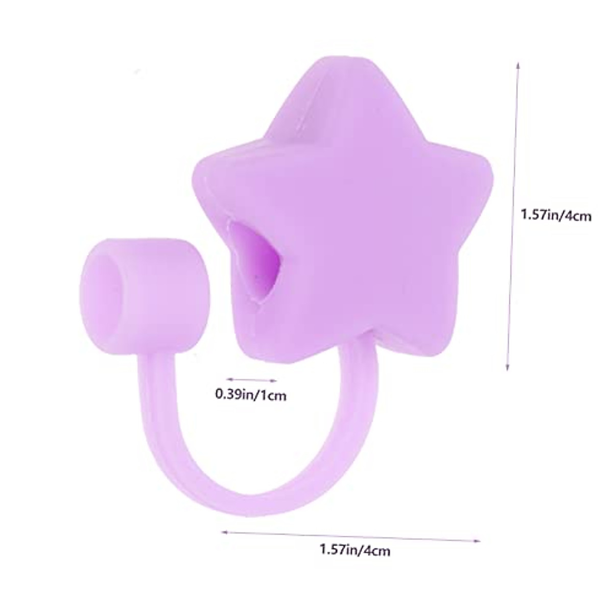 TENDYCOCO 3pcs Soft Rubber Straw Stopper Silicone Straw Tips Cover Straw Covers Cap Rubber Straws Tips Lovely Straws Tip Straw Tips Lid Purple Protective Cover -