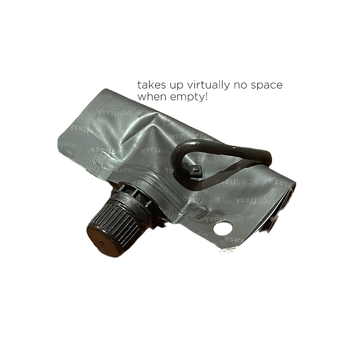 BellFlask - 15 oz. Flask, Patented, Flexible, Metal-Free, Reusuable, Plastic, BPA-Free with Carabiner Clip and Filling Funnel