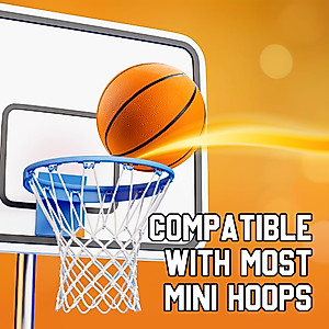 Bedwina Mini Basketball - 7 Inch, Size 3 (Pack of 4) - Mini Hoop Outdoor Set & Indoor for Small Basketball Hoops & Pool Parties - Kids Sports Party Favors