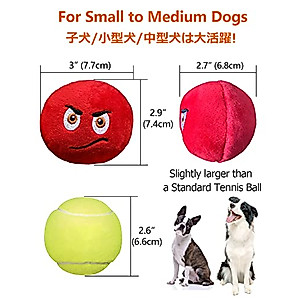 SCHITEC Squeaky Dog Toys, [8 Pack] Soft Stuffed Plush Balls with Squeakers, Interactive Fetch Play for Puppy Small Medium Pets