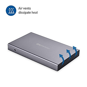 Cable Matters Premium Aluminum 10Gbps Gen 2 USB C Hard Drive Enclosure for 2.5" SSD/HDD with USB-C and USB-A Cables - Thunderbolt 4 / USB4 / Thunderbolt 3 Port Compatible with MacBook Pro, MacBook Air
