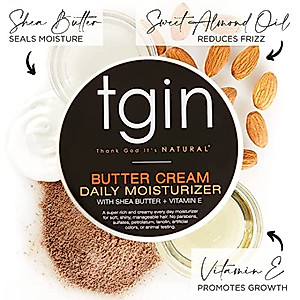 tgin Butter Cream Daily Moisturizer For Natural Hair - Dry Hair - Curly Hair - 12 Oz