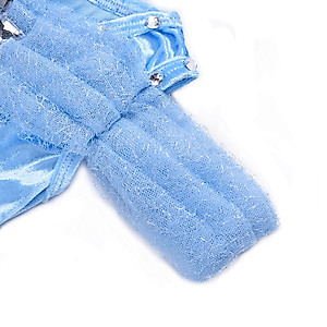 GJDAMFD Girls Dress up Costume Blue Butterfly Princess Dresses with Accessories for Little Girls 3-4T