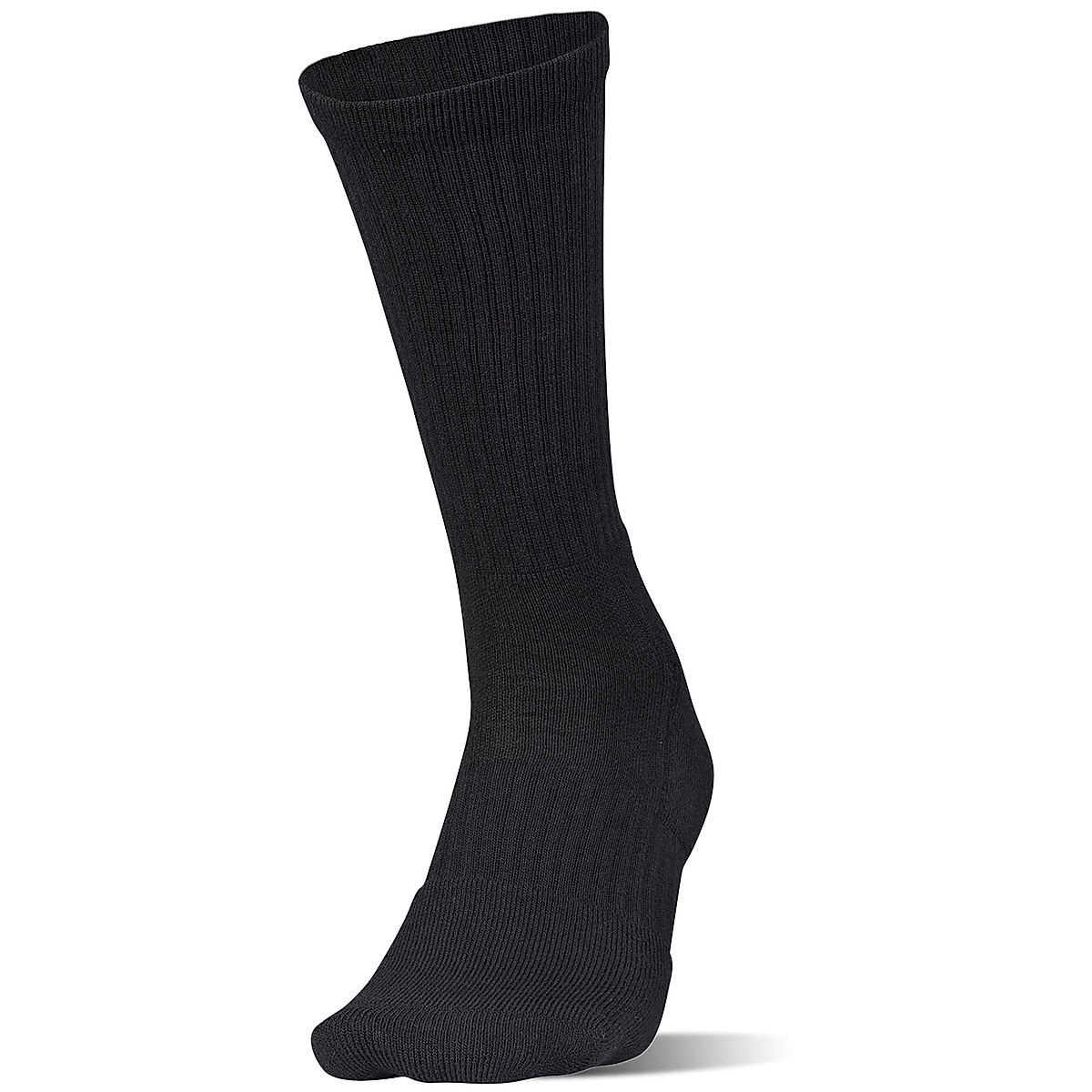 Under Armour Train Crew Socks, 2-Pair, Black, Shoe Size: Mens 4-8, Womens 6-9