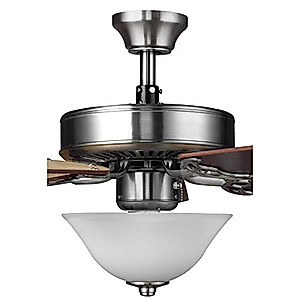 AirPro Collection 52" Five-Blade Ceiling Fan with White Etched Light Kit