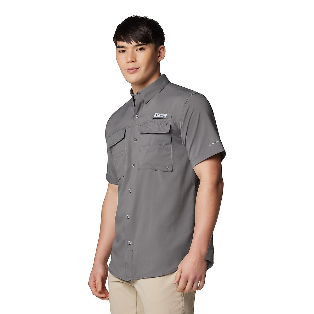 Columbia Men's Standard Blood and Guts IV Woven Short Sleeve, City Grey, XX-Large