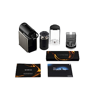 Nespresso Pixie Espresso Machine by Breville with Milk Frother, Titan