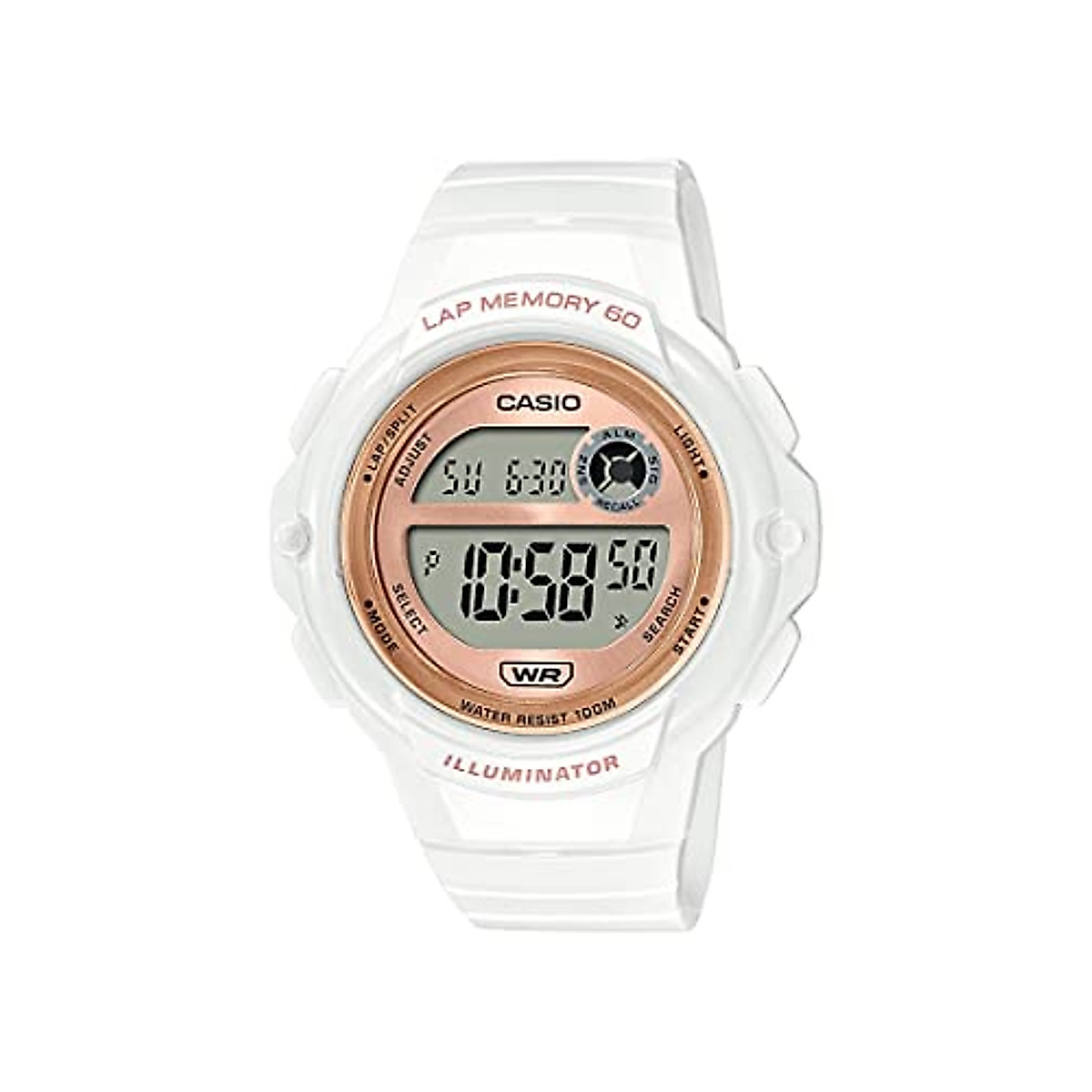 Casio Illuminator Lap Memory 60 5-Year Battery Women's Digital Sports Watch Model: LWS-1200H-7A2V