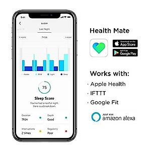 Withings Sleep - Sleep Tracking Pad Under The Mattress With Sleep Cycle Analysis