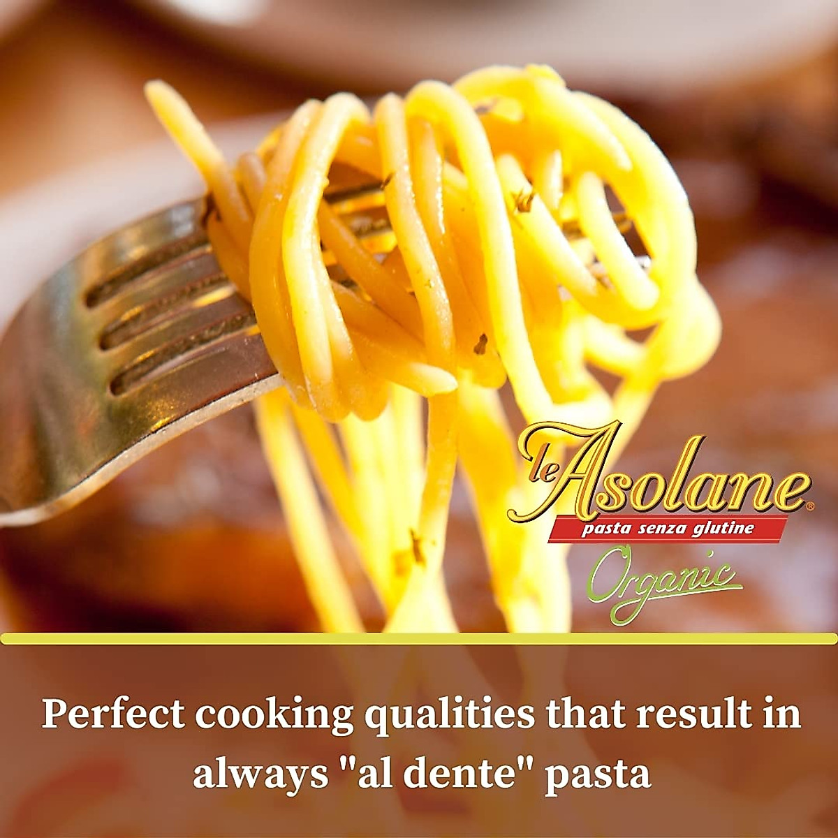 Le Asolane Certified Organic Gluten Free Pasta | Spaghetti | 4 Pack | Authentic Imported Italian Gourmet Pasta from Select Premium Grade Corn Flour | 8.8 oz packages